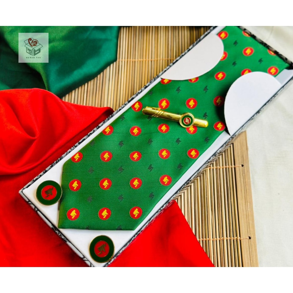 Bangladesh Themed Tie Set - Green