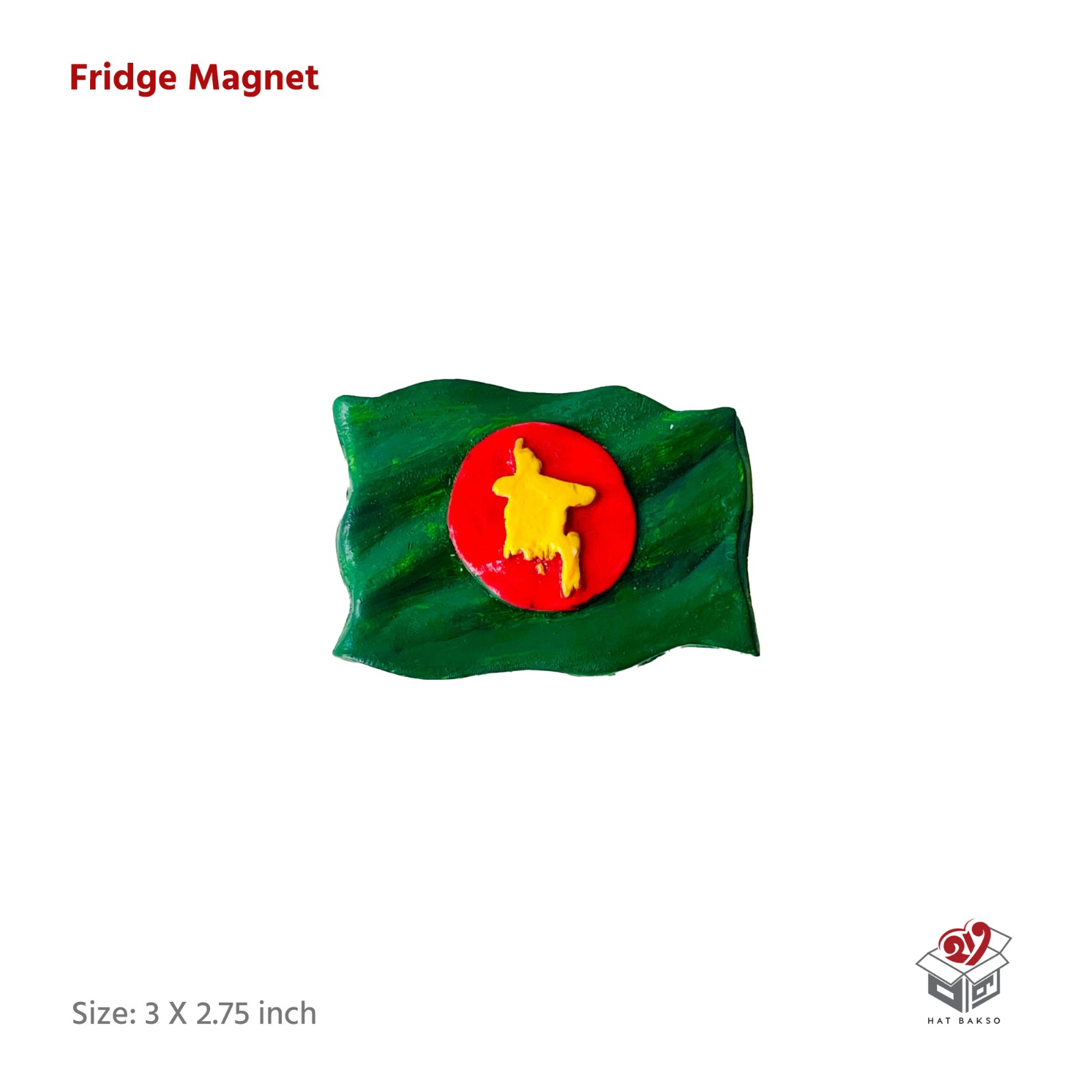 Fridge Magnet Waving Flag - Hat Bakso